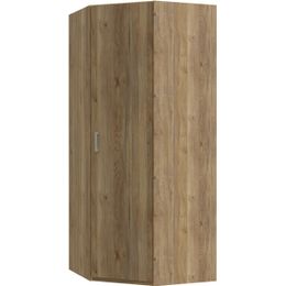 Eckkleiderschrank FORTE, mauvella eiche, B:86,5cm H:210,5cm T:89,4cm, Holzwerkstoff, Schr&auml;nke, Eckkleiderschrank
