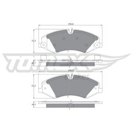 TOMEX BRAKES Bremsbelagsatz, Scheibenbremse tx1773 Vorderachse f&uuml;r LAND ROVER