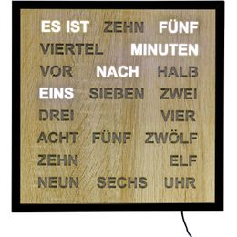 Wanduhr AMS, schwarz (schwarz,schwarz), Wanduhren, B/H/L: 40cm x 4cm x 40cm, Wanduhr, Quarzuhr, Digitaluhr, Wohnzimmer, Esszimmer, K&uuml;che, Arbeitszimmer,B&uuml;ro