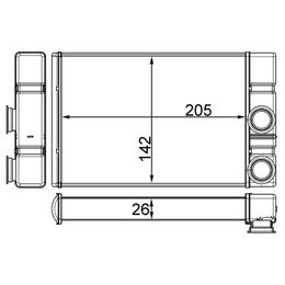 Mahle W&auml;rmetauscher, Innenraumheizung ah260000s f&uuml;r VAUXHALL CHEVROLET