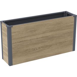 Pflanzk&uuml;bel WESTMANN "Talus L", holzoptik, B:100cm H:52cm T:25cm, Stahl, Pflanzgef&auml;&szlig;e, Pflanzk&uuml;bel, BxTxH: 100x25x52 cm