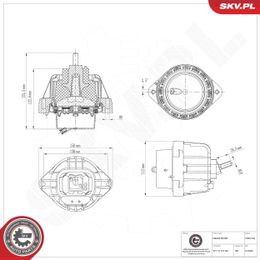 ESEN SKV Lagerung, Motor 75skv153 beidseitig f&uuml;r BMW