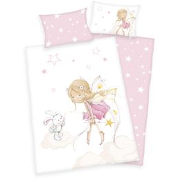 Babybettw&auml;sche Baby Best "Little Fairy", bunt, B/L: 100cm x 135cm, 1 Stk., 1 Stk., Renforc&eacute;, B/L: 40cm x 60cm, 2 Stk., Renforc&eacute;, Obermaterial: 100% Baumwolle, Bettw&auml;sche, mit liebevollem Motiv