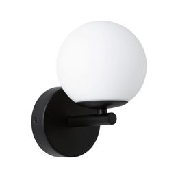 Paulmann LED Wandleuchte "Selection Bathroom Gove IP44 5W 3000K Satin, Glas/Metall", schwarz (schwarz, wei&szlig;), 1, H: 18,5cm, 1 Stk., Leuchten, LED Wandleuchte