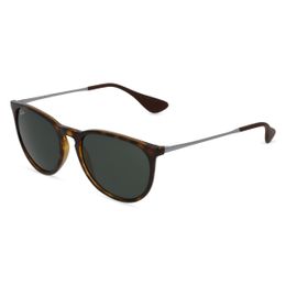 Ray-Ban RB 4171 ERIKA | Damen-Sonnenbrille | Fassung: Vollrand, Panto, Kunststoff, Havanna Hell | Glasfarbe: Gr&uuml;n