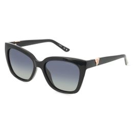 Guess GU7878 | Unisex-Sonnenbrille | Fassung: Vollrand, Quadratisch, Acetat Spritzguss, Schwarz Gl&auml;nzend | Glasfarbe: Grau