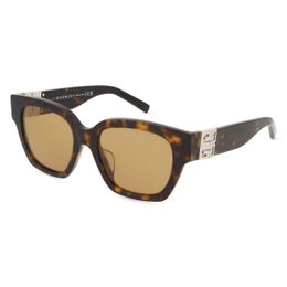 Givenchy GV40083F | Damen-Sonnenbrille | Fassung: Vollrand, Quadratisch, Acetat, Havanna Dunkel | Glasfarbe: Braun