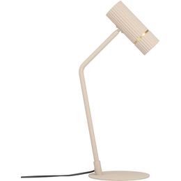 Eglo Tischleuchte "Caminia LED Tischlampe, beige und gold, GU10, Nachttischlampe mit Spot", braun, 1, H: 48,5cm, 1 Stk., Leuchten, Tischleuchte - L21 x B17 x H48,5 cm - 1X4,7W inkl., Tischleuchte