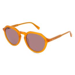 Gant GA00024 | Herren-Sonnenbrille | Fassung: Vollrand, Rund, Acetat, Gelb Gl&auml;nzend | Glasfarbe: Braun