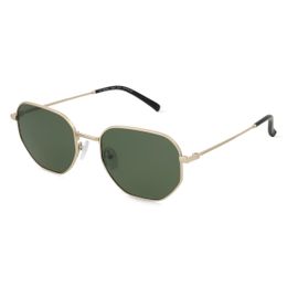 Fielmann BD 573 SUN CL AARON | Unisex-Sonnenbrille | Fassung: Vollrand, Geometrisch, Edelstahl, Gold Gl&auml;nzend | Glasfarbe: G15