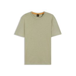 T-Shirt BOSS Orange "Tegood", Herren, Gr. L, gr&uuml;n (open gr&uuml;n370), Single Jersey, Obermaterial: 100% Baumwolle, regular fit normal, Rundhals, eingesetzt eingefasste Kante, Shirts T-Shirt, Rundhalsausschnitt, Regular Fit, Logoschriftzug