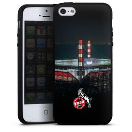 DeinDesign iPhone SE (2016-2019) Handy Silikon H&uuml;lle Case schwarz Handyh&uuml;lle Stadium 1. Fc K&ouml;ln Official Licensed Product