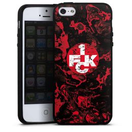DeinDesign iPhone SE (2016-2019) Handy Silikon H&uuml;lle Case schwarz Handyh&uuml;lle 1. Fc Kaiserslautern Logo 1. Fck
