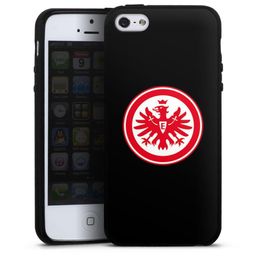 DeinDesign iPhone SE (2016-2019) Handy Silikon H&uuml;lle Case schwarz Handyh&uuml;lle Eintracht Frankfurt Sge Eagle