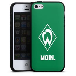 DeinDesign iPhone SE (2016-2019) Handy Silikon H&uuml;lle Case schwarz Handyh&uuml;lle Official Licensed Product Moin Sv Werder Bremen