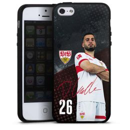 DeinDesign iPhone SE (2016-2019) Handy Silikon H&uuml;lle Case schwarz Handyh&uuml;lle Vfb Stuttgart Official Licensed Product Deniz Undav