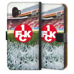 DeinDesign Galaxy XCover 6 Pro Handy Klapph&uuml;lle Handyh&uuml;lle aus Kunst Leder schwarz Flip Case 1. Fc Kaiserslautern Stadium Official Licensed Product Sideflip mit 