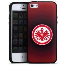 DeinDesign iPhone SE (2016-2019) Handy Silikon H&uuml;lle Case schwarz Handyh&uuml;lle Coat Of Arms Eintracht Frankfurt Official Licensed Product