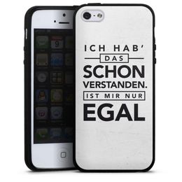 DeinDesign iPhone SE (2016-2019) Handy Silikon H&uuml;lle Case schwarz Handyh&uuml;lle Spruch Sayings Statement