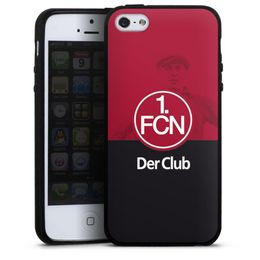 DeinDesign iPhone SE (2016-2019) Handy Silikon H&uuml;lle Case schwarz Handyh&uuml;lle Official Licensed Product Der Club 1. Fc N&uuml;rnberg