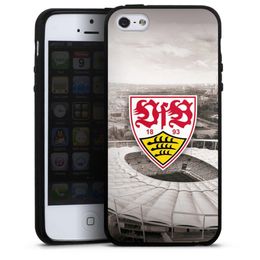 DeinDesign iPhone SE (2016-2019) Handy Silikon H&uuml;lle Case schwarz Handyh&uuml;lle Vfb Stuttgart Stadium Official Licensed Product