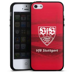 DeinDesign iPhone SE (2016-2019) Handy Silikon H&uuml;lle Case schwarz Handyh&uuml;lle Stadium Vfb Stuttgart Official Licensed Product
