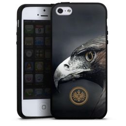 DeinDesign iPhone SE (2016-2019) Handy Silikon H&uuml;lle Case schwarz Handyh&uuml;lle Eintracht Frankfurt Official Licensed Product Eagle
