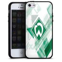 DeinDesign iPhone SE (2016-2019) Handy Silikon H&uuml;lle Case schwarz Handyh&uuml;lle Muster Official Licensed Product Sv Werder Bremen