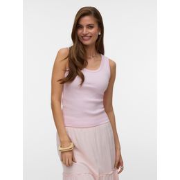 V&eacute;ro Moda Tanktop VERO MODA "VMCHLOE SL SHORT TANK TOP NOOS", Damen, Gr. L, pink, a, boo, Jersey, Obermaterial: 95% Baumwolle, 5% Elasthan, unifarben, relaxed fit normal, tiefer Rundhals, Tops Tanktop, Baumwollmischung