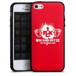 DeinDesign iPhone SE (2016-2019) Handy Silikon H&uuml;lle Case schwarz Handyh&uuml;lle Spruch 1. Fc Kaiserslautern Official Licensed Product