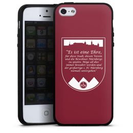 DeinDesign iPhone SE (2016-2019) Handy Silikon H&uuml;lle Case schwarz Handyh&uuml;lle 1. Fc N&uuml;rnberg Bundesliga Merchandise