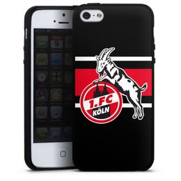 DeinDesign iPhone SE (2016-2019) Handy Silikon H&uuml;lle Case schwarz Handyh&uuml;lle 1. Fc K&ouml;ln Official Licensed Product Logo