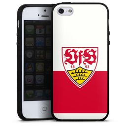 DeinDesign iPhone SE (2016-2019) Handy Silikon H&uuml;lle Case schwarz Handyh&uuml;lle Logo Official Licensed Product Vfb Stuttgart