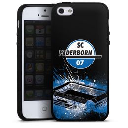 DeinDesign iPhone SE (2016-2019) Handy Silikon H&uuml;lle Case schwarz Handyh&uuml;lle Stadium Sc Paderborn 07 Official Licensed Product
