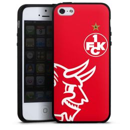 DeinDesign iPhone SE (2016-2019) Handy Silikon H&uuml;lle Case schwarz Handyh&uuml;lle Star 1. Fc Kaiserslautern Devil