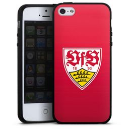 DeinDesign iPhone SE (2016-2019) Handy Silikon H&uuml;lle Case schwarz Handyh&uuml;lle Logo Vfb Stuttgart Official Licensed Product