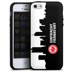 DeinDesign iPhone SE (2016-2019) Handy Silikon H&uuml;lle Case schwarz Handyh&uuml;lle Eintracht Frankfurt Sge Official Licensed Product