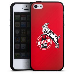 DeinDesign iPhone SE (2016-2019) Handy Silikon H&uuml;lle Case schwarz Handyh&uuml;lle Effzeh Official Licensed Product 1. Fc K&ouml;ln