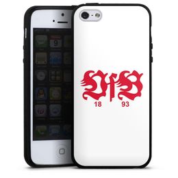 DeinDesign iPhone SE (2016-2019) Handy Silikon H&uuml;lle Case schwarz Handyh&uuml;lle Official Licensed Product Vfb Stuttgart Lettering