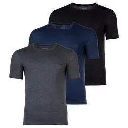 T-Shirt BOSS "T-Shirt T-Shirt RN 3P Classic 3er Pack", Damen, Gr. XXL, bunt (blau, grau, schwarz), Obermaterial: 100% Baumwolle CO., Shirts T-Shirt