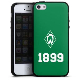 DeinDesign iPhone SE (2016-2019) Handy Silikon H&uuml;lle Case schwarz Handyh&uuml;lle Statement Official Licensed Product Sv Werder Bremen
