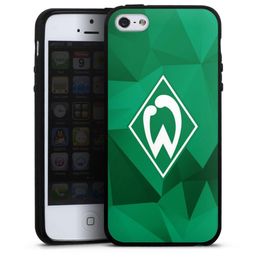 DeinDesign iPhone SE (2016-2019) Handy Silikon H&uuml;lle Case schwarz Handyh&uuml;lle Official Licensed Product Camouflage Sv Werder Bremen