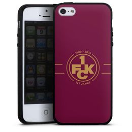 DeinDesign iPhone SE (2016-2019) Handy Silikon H&uuml;lle Case schwarz Handyh&uuml;lle 125 Jahre Official Licensed Product 1. Fc Kaiserslautern
