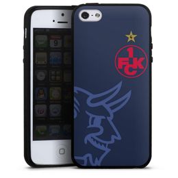 DeinDesign iPhone SE (2016-2019) Handy Silikon H&uuml;lle Case schwarz Handyh&uuml;lle Logo 1. Fck 1. Fc Kaiserslautern