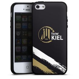 DeinDesign iPhone SE (2016-2019) Handy Silikon H&uuml;lle Case schwarz Handyh&uuml;lle Logo Handball Thw Kiel