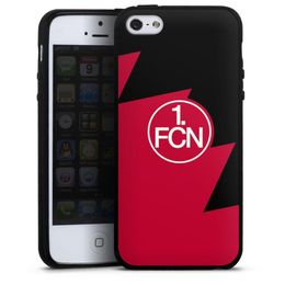 DeinDesign iPhone SE (2016-2019) Handy Silikon H&uuml;lle Case schwarz Handyh&uuml;lle Merchandise 1. Fcn 1. Fc N&uuml;rnberg