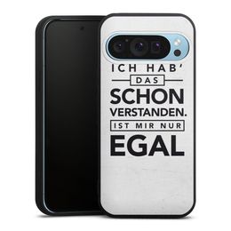 DeinDesign Google Pixel 9 Pro XL Handy Premium Silikon H&uuml;lle Handyh&uuml;lle schwarz Case Spruch Sayings Statement Silikon Premium Case