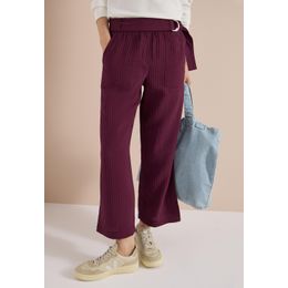 Culotte Cecil "Neele", Damen, Gr. L (42), L&auml;nge 26, sweet grape rot, Web, Obermaterial: 76% Viskose, 24% Polyamid, loose fit kn&ouml;chelfrei, Hosen Culotte, Wide Leg, Loose Fit - l&auml;ssig und bequem