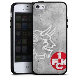 DeinDesign iPhone SE (2016-2019) Handy Silikon H&uuml;lle Case schwarz Handyh&uuml;lle Devil 1. Fc Kaiserslautern 1. Fck