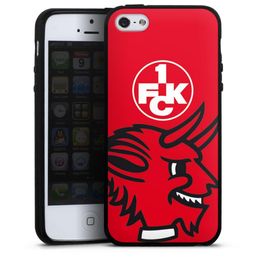 DeinDesign iPhone SE (2016-2019) Handy Silikon H&uuml;lle Case schwarz Handyh&uuml;lle 1. Fc Kaiserslautern 1. Fck Devil